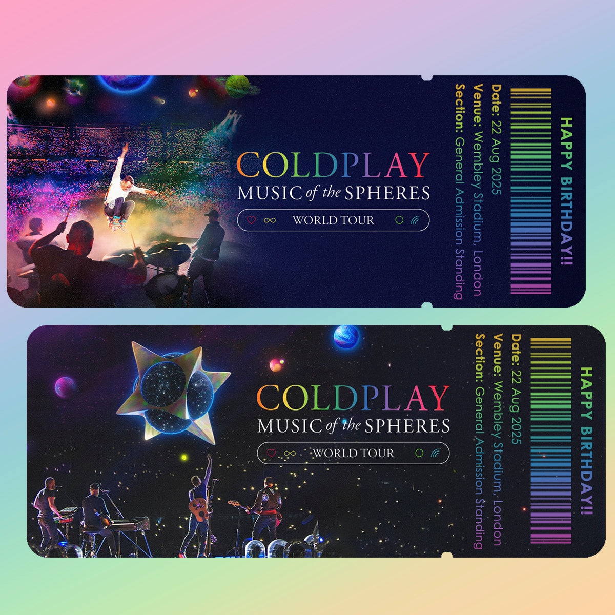 Personalised Event Ticket - Coldplay Music of the Spheres World Tour ...
