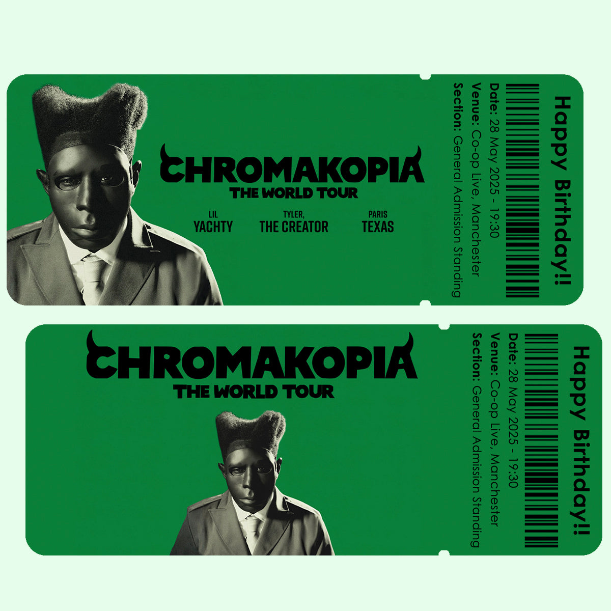 Personalised Event Ticket - Tyler, The Creator Chromakopia World Tour ...